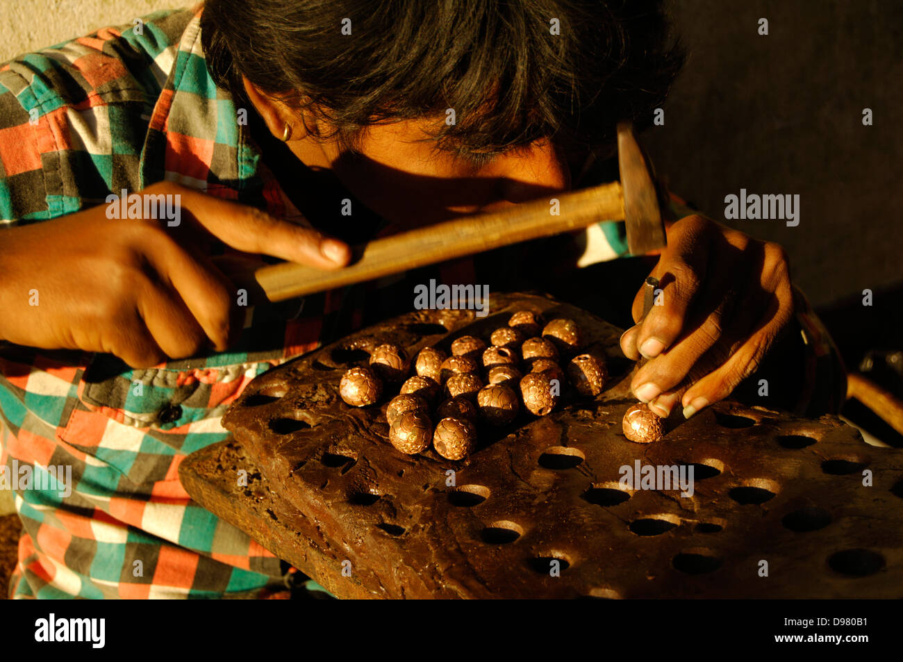 a craftsman in Kathmandu Nepal Stock Photo - Alamy