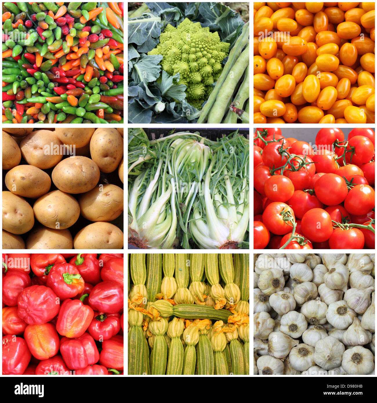 Collage of fresh vegetables backgrounds Stock Photo - Alamy