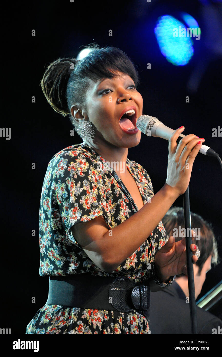 American jazz singer China Moses in concert during Stockholm Jazz Fest ...