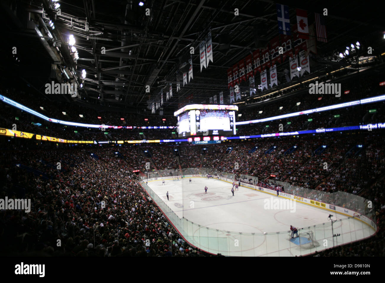 A Montreal Canadiens Hockey game inside the Bell Centre Stock Photo - Alamy