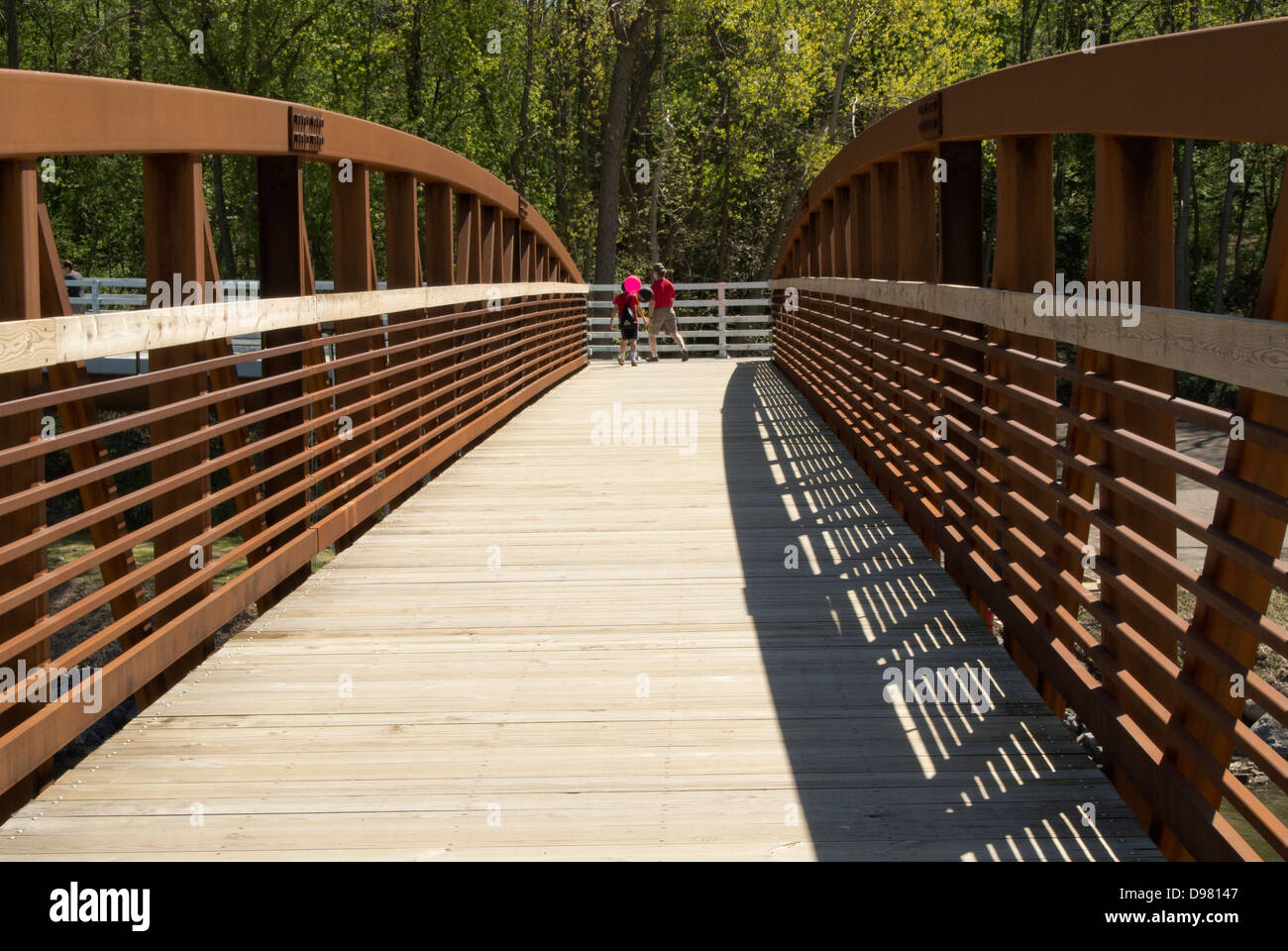 Pedestrian bridge over the Erie Canal Stock Photo - Alamy