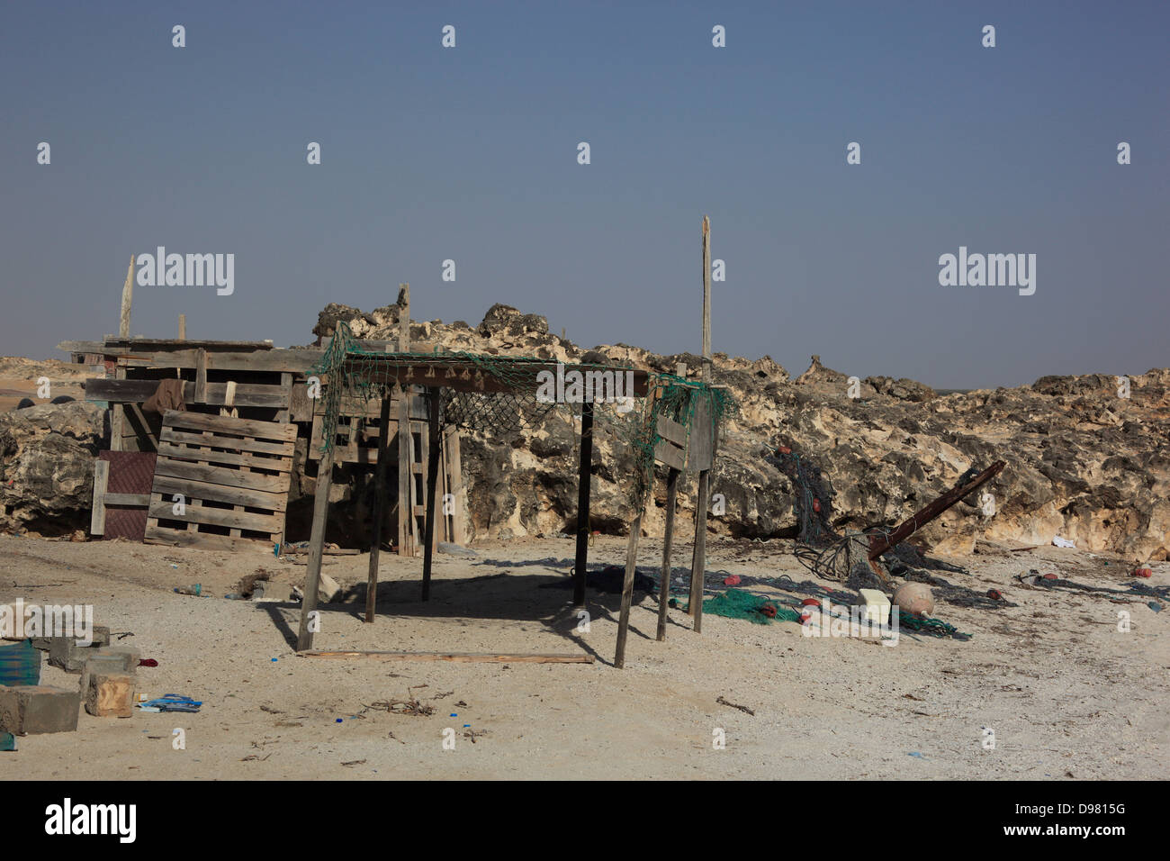Poor fishing settlements on the east coast of Oman with film Stock ...