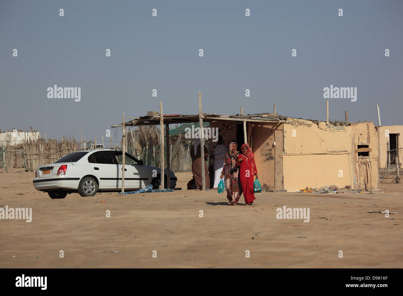 Poor fishing settlements on the east coast of Oman with film Stock ...