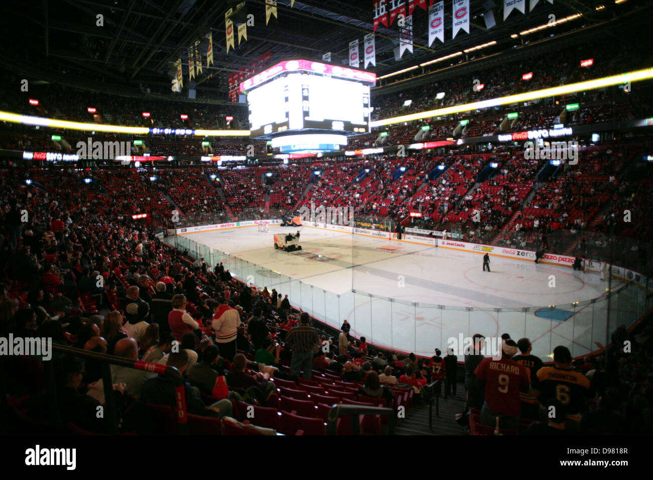 Intermission at a Montreal Canadiens Hockey game inside the Bell Centre ...