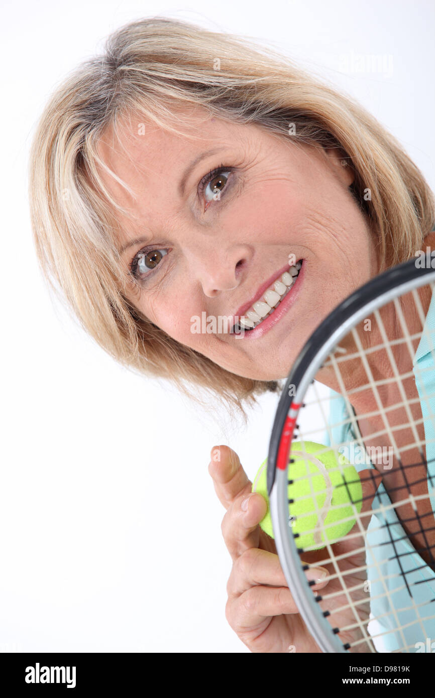 Ball holding racket racquet grip hi-res stock photography and images ...