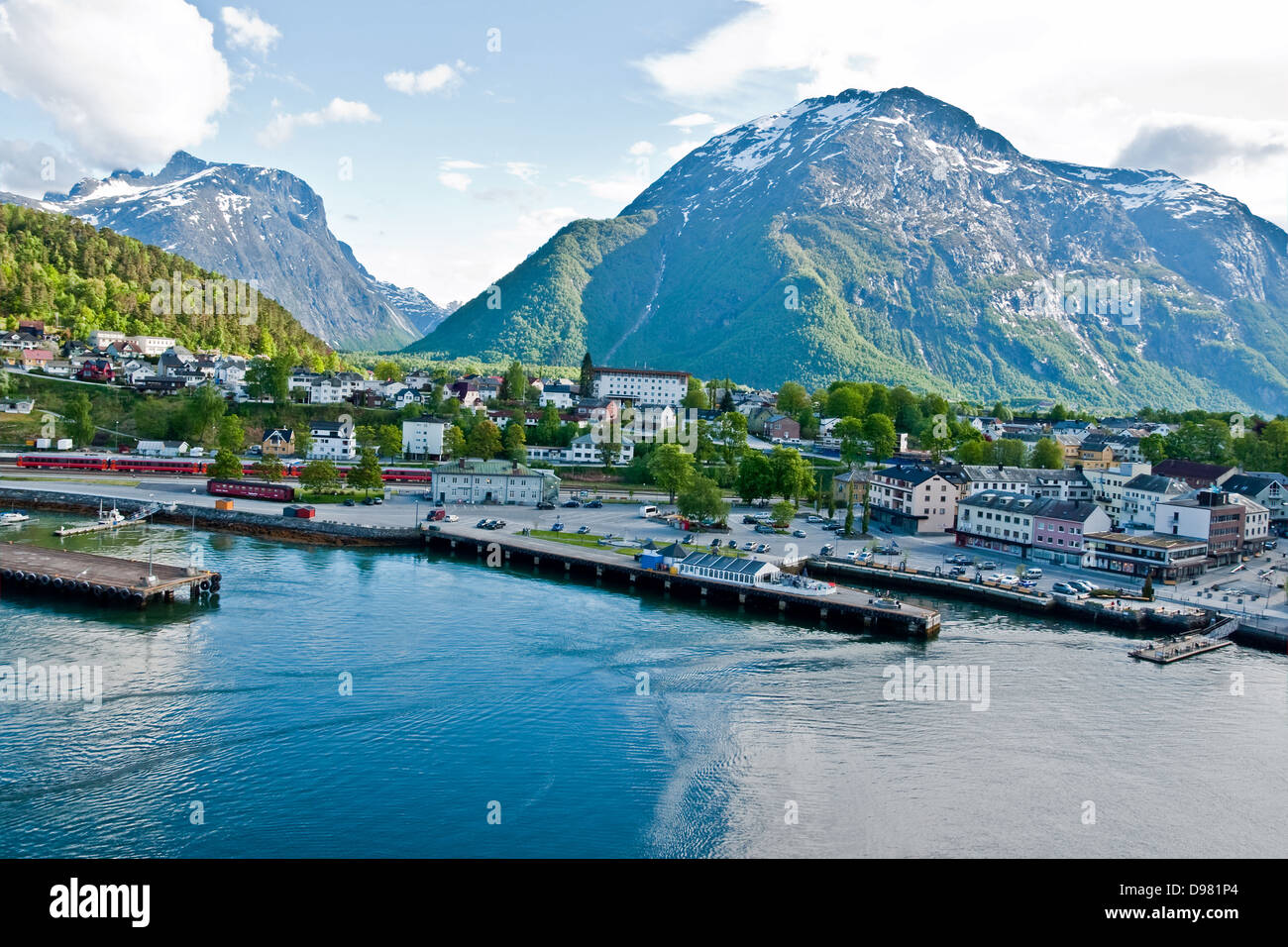 The town of Andalsnes enjoys an idyllic setting surrounded by the ...