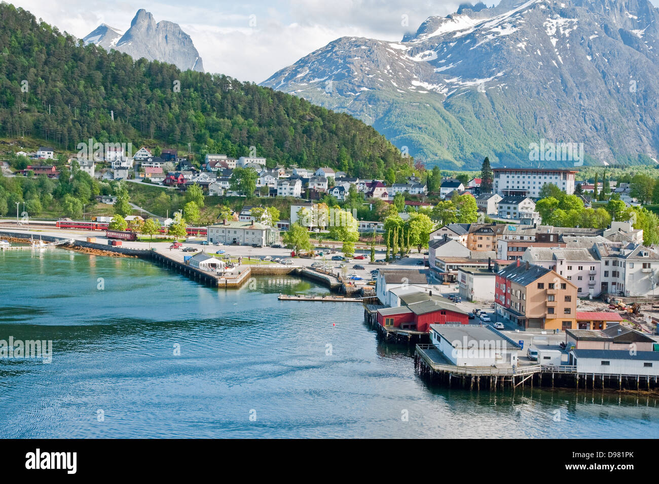 The town of Andalsnes enjoys an idyllic setting surrounded by the ...