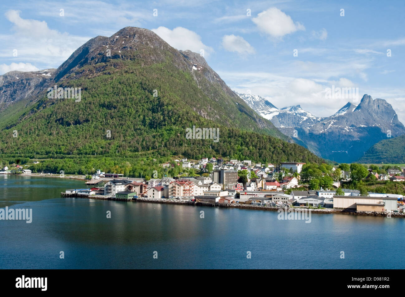 The town of Andalsnes enjoys an idyllic setting surrounded by the ...