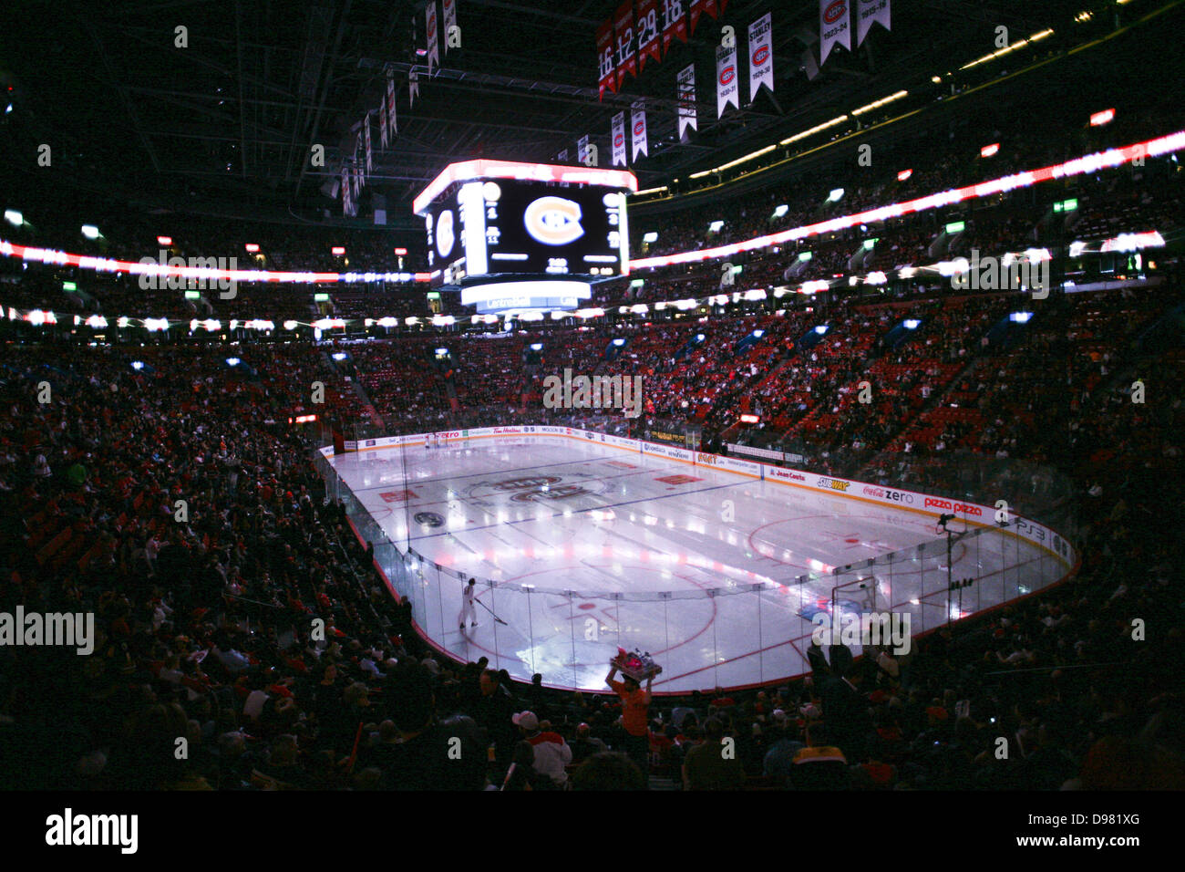 Intermission at a Montreal Canadiens Hockey game inside the Bell Centre ...