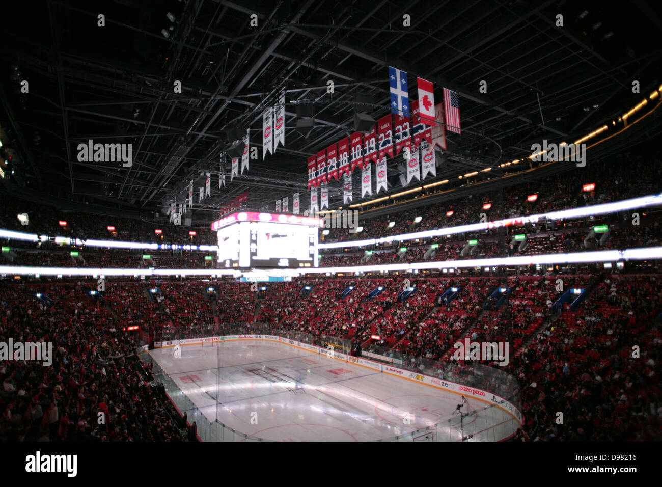 Intermission at a Montreal Canadiens Hockey game inside the Bell Centre ...