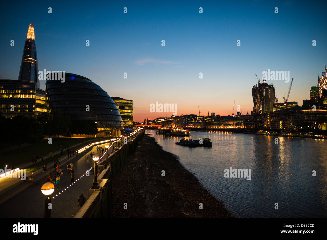 London Skyline From Tower Bridge London England // The London city ...