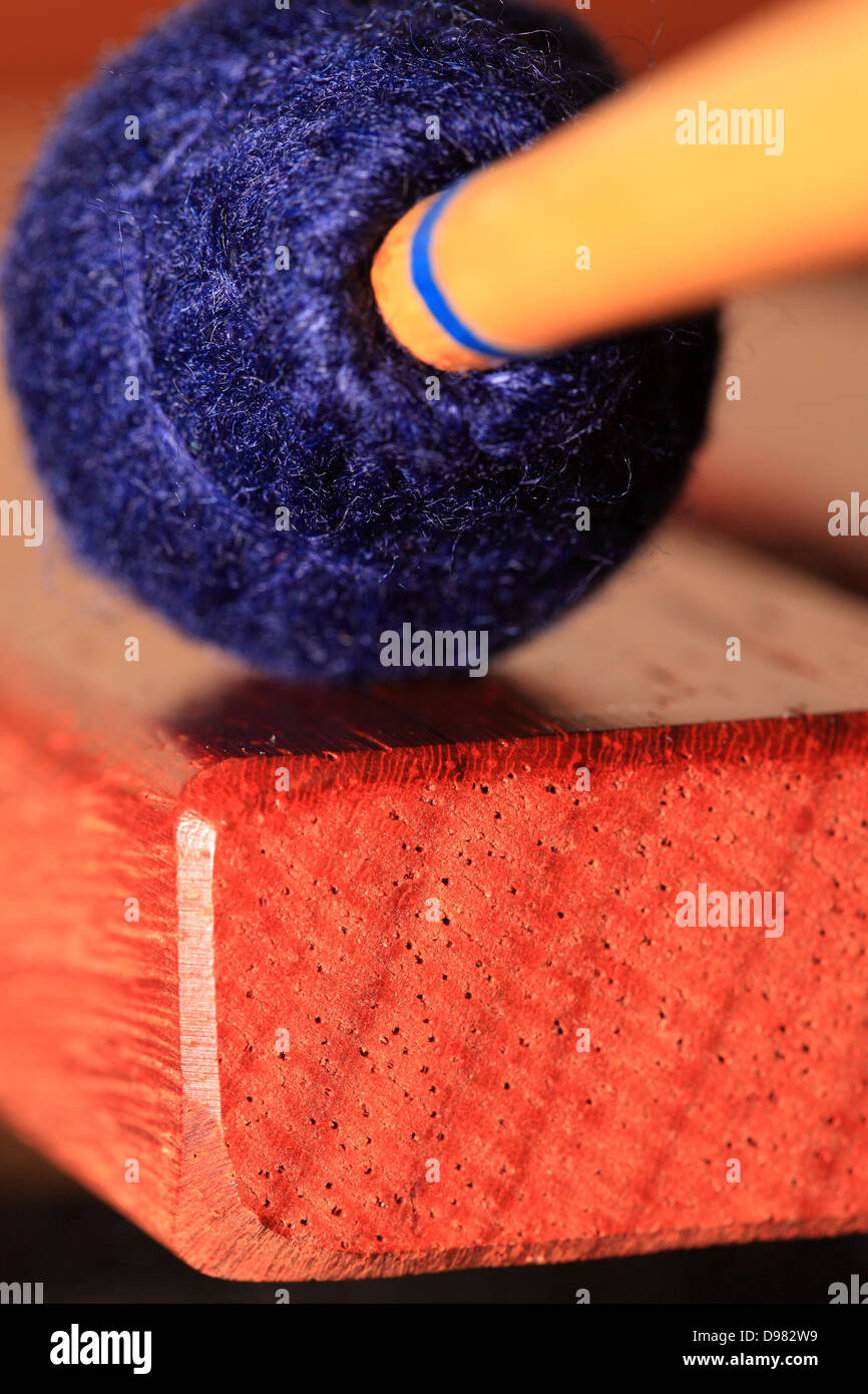 Marimba key and mallet Stock Photo - Alamy