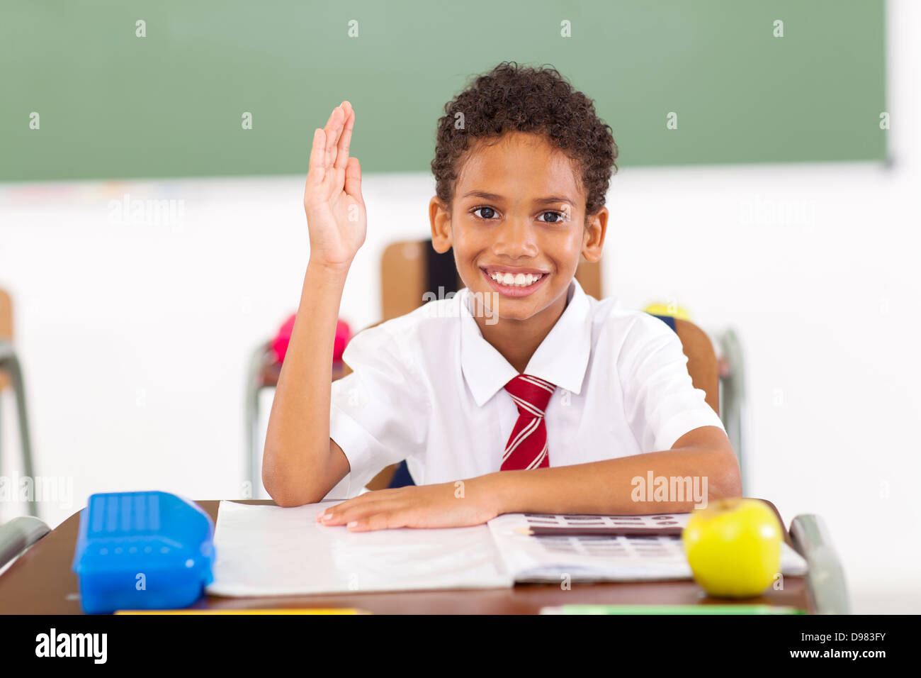 young primary school student in classroom Stock Photo - Alamy