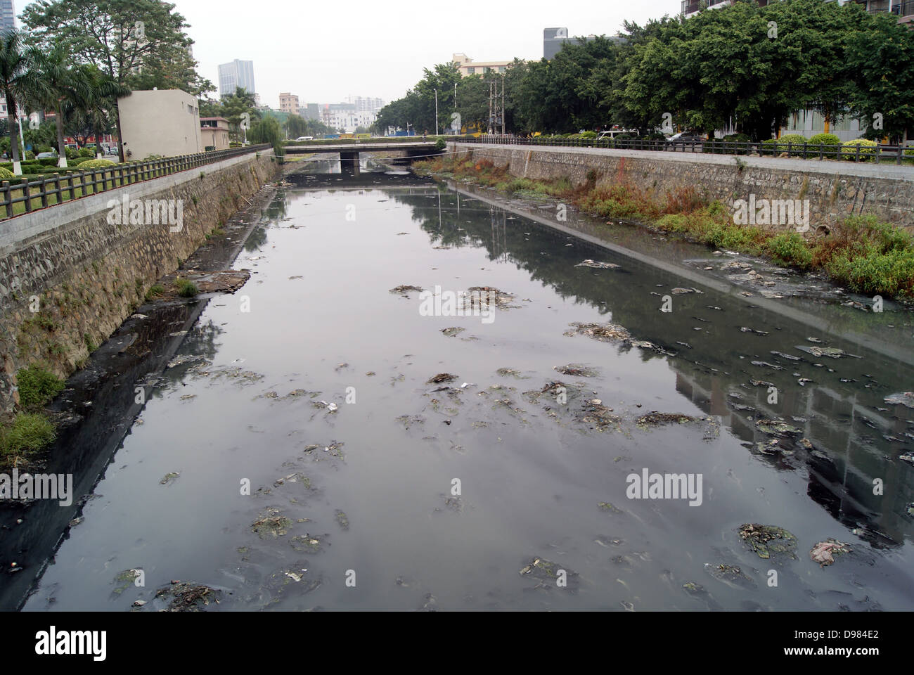 Xixiang river sludge in Shenzhen, China Stock Photo - Alamy