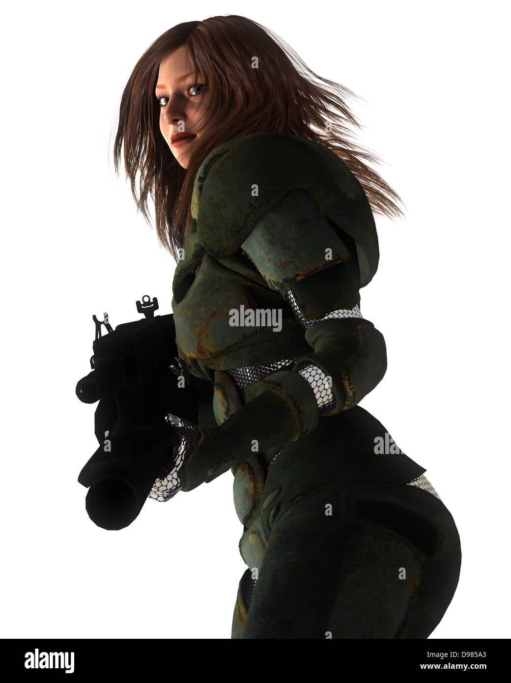 Female soldier with gun hi-res stock photography and images - Alamy