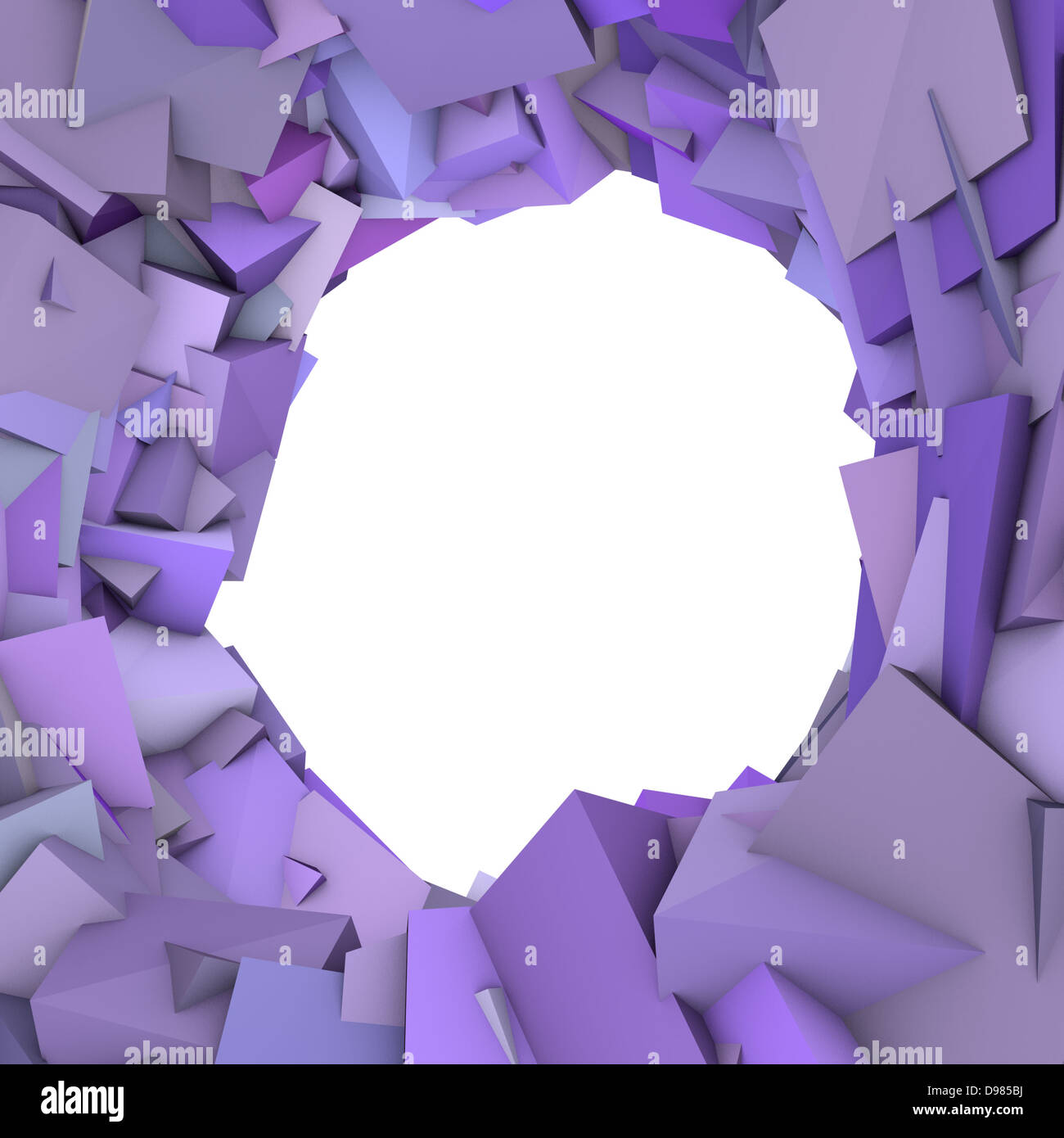 circular abstract purple spiked shape on white Stock Photo - Alamy