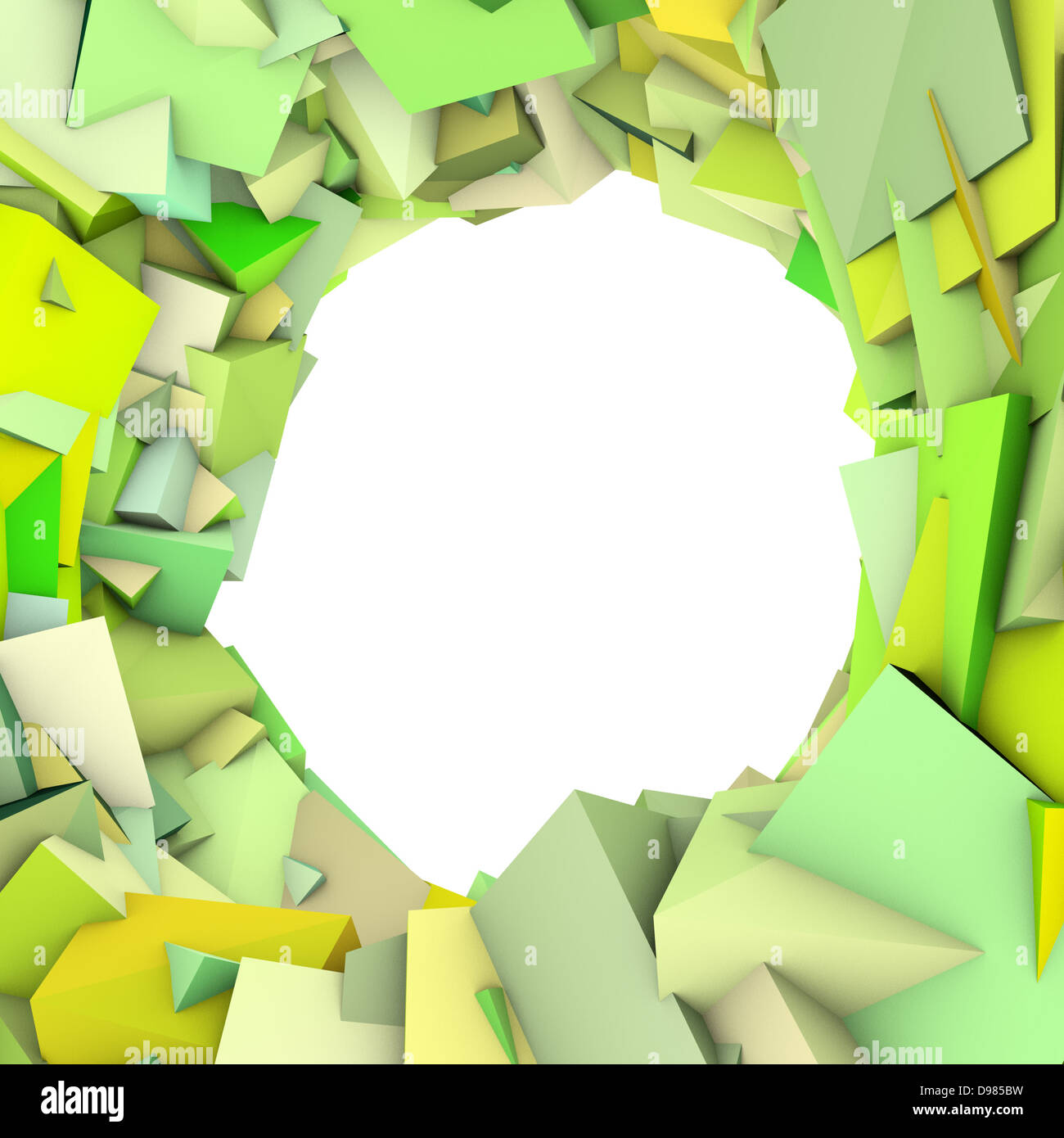 circular abstract green spiked shape on white Stock Photo - Alamy