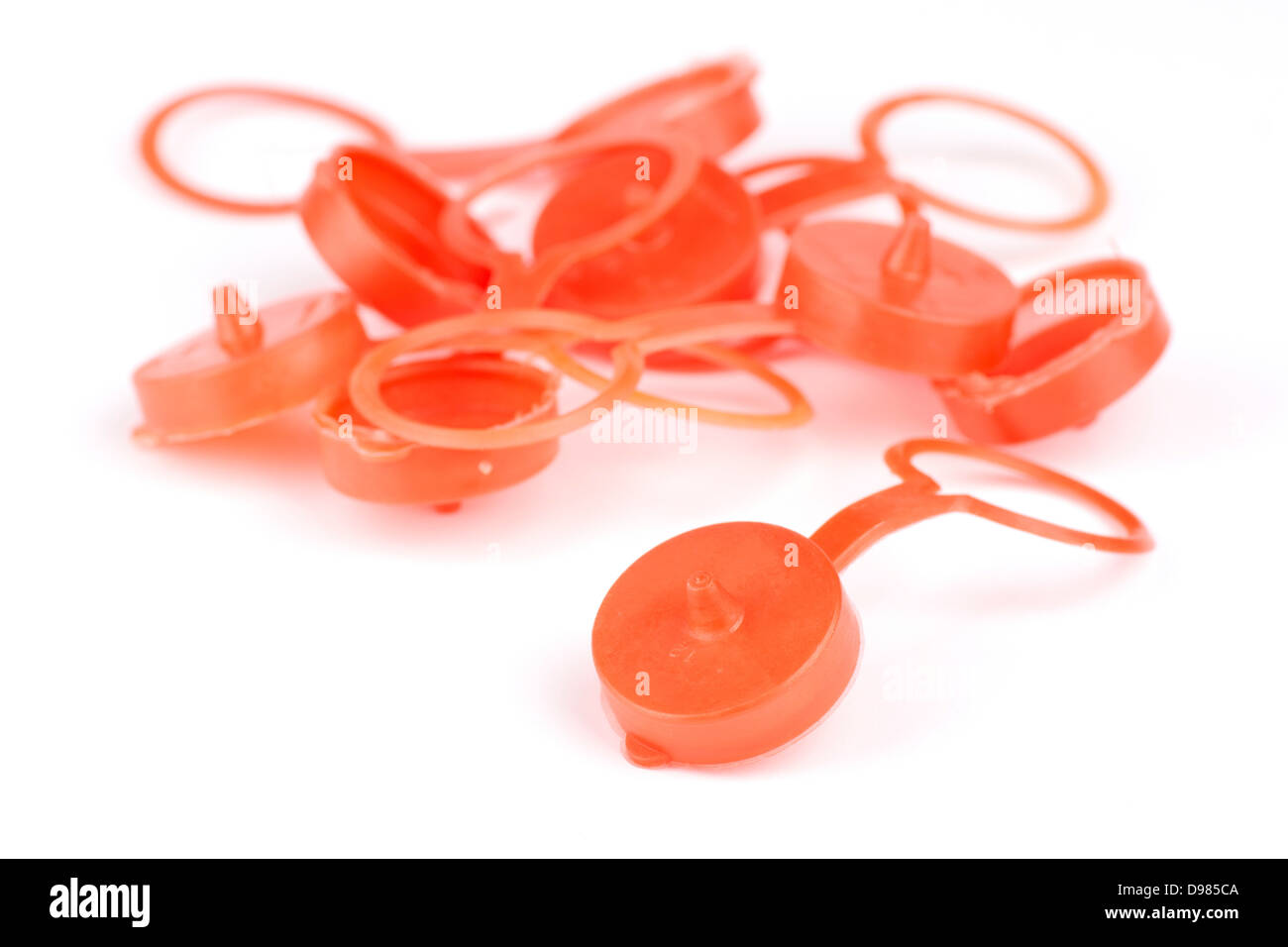 Plastic bottle caps background Cut Out Stock Images & Pictures - Alamy