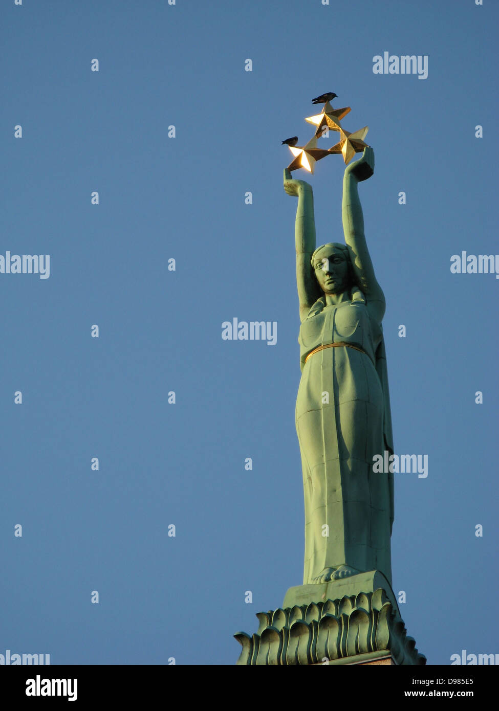 the liberty statue in riga Stock Photo - Alamy