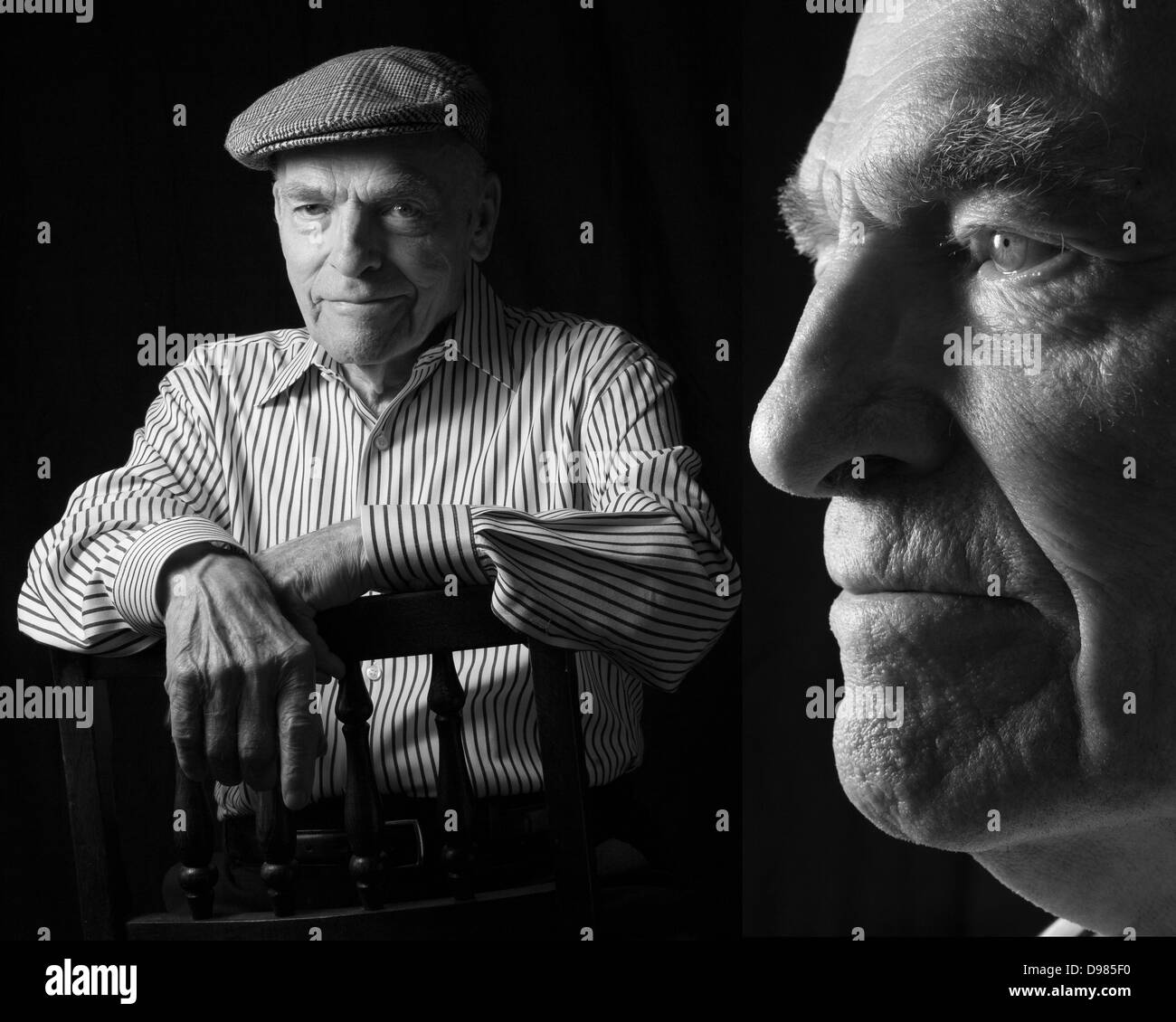 Old Man Flat Cap Black and White Stock Photos & Images - Alamy