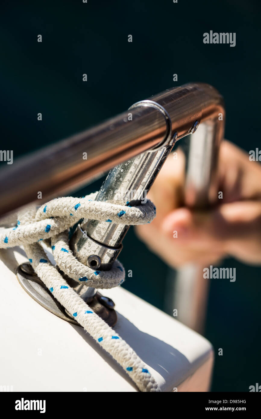 Grabbing the railing hi-res stock photography and images - Alamy