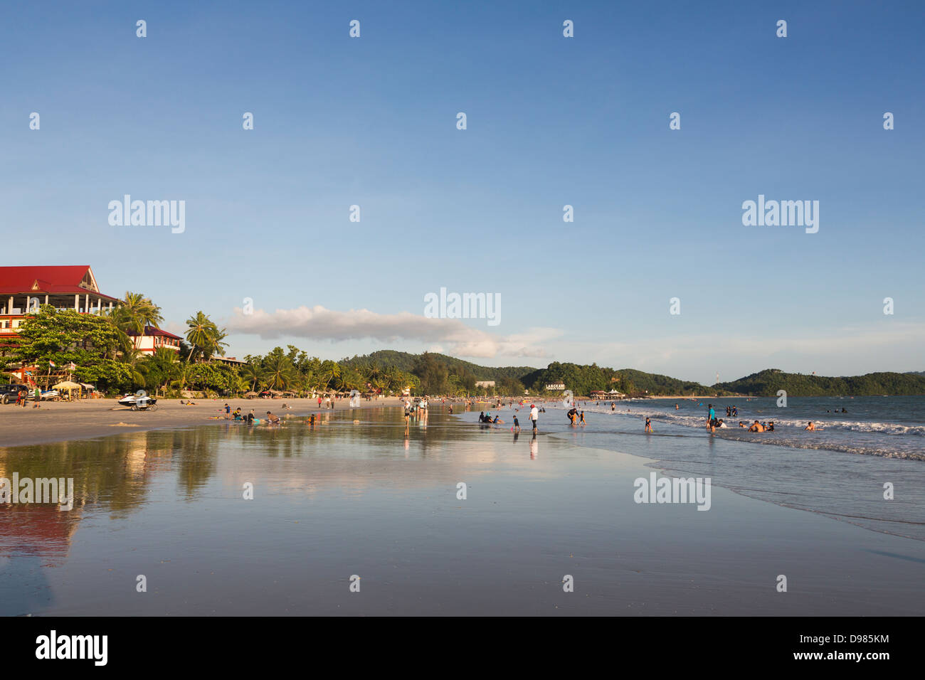 Pantai Cenang (Cenang Beach) in the resort island of Langkawi, Malaysia ...