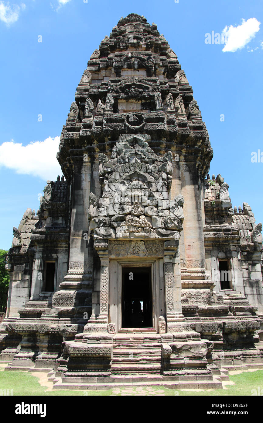Phimai historical park - ancient stone castle in Thailand Stock Photo ...