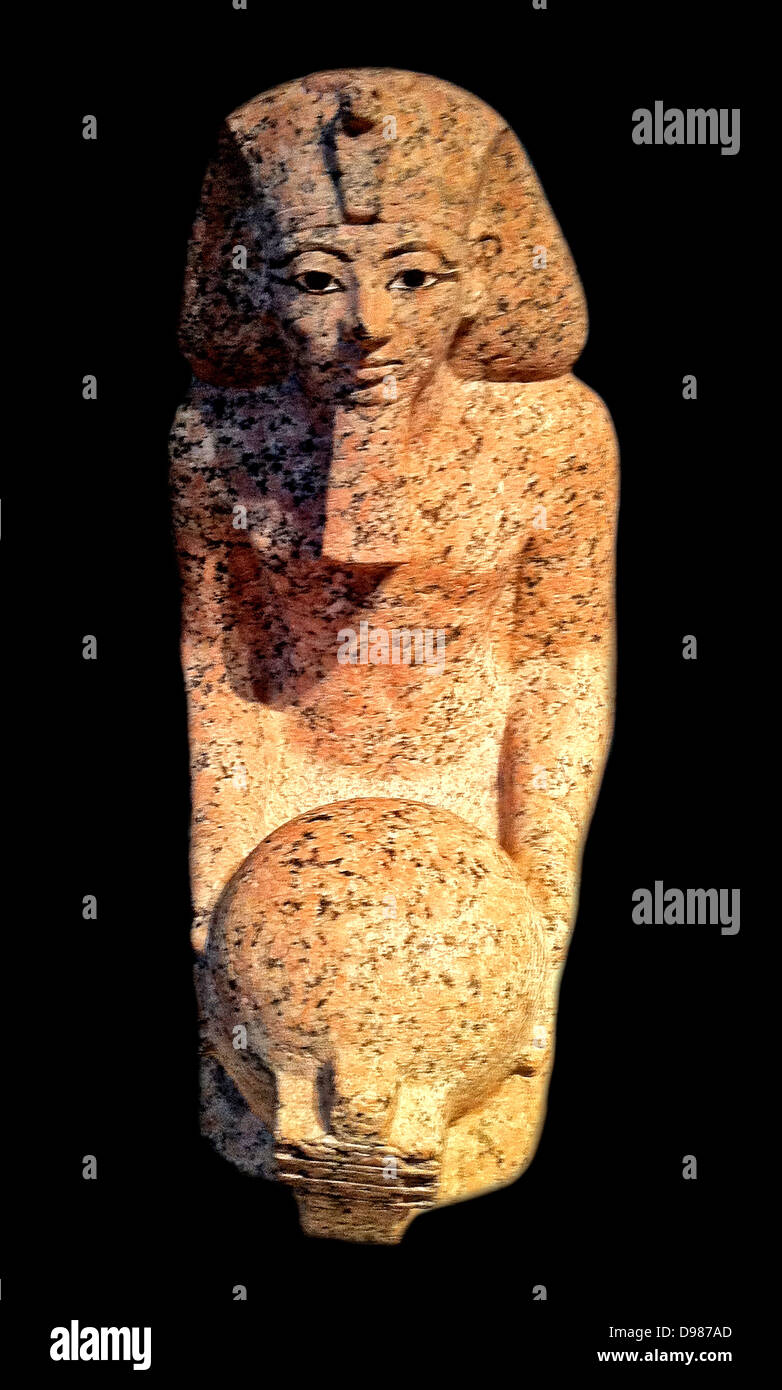 statue in Granite, of a sphinx showing the head and shoulders of Queen ...