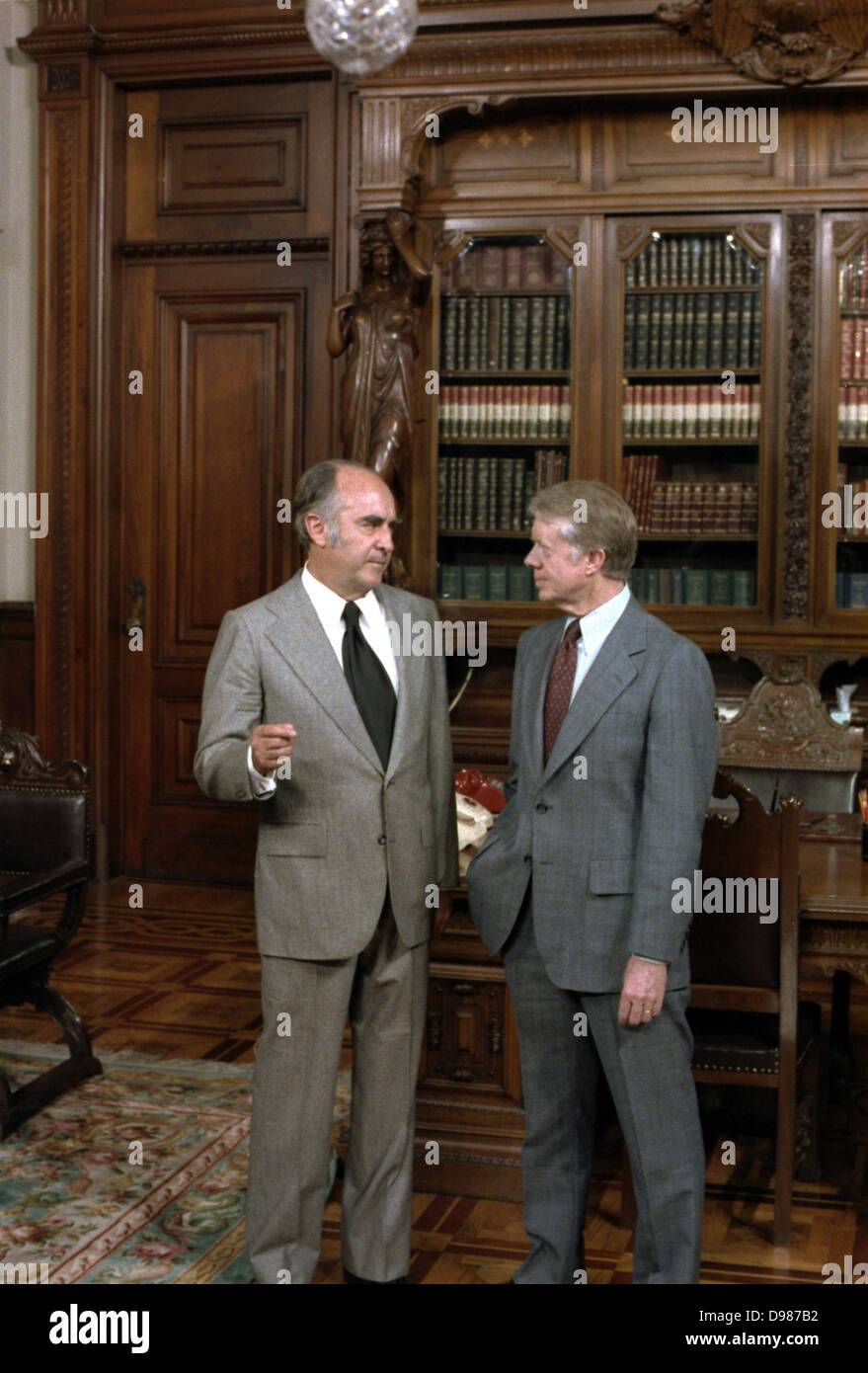 Mexican President Jose Lopez Portillo with US President Jimmy Carter in ...