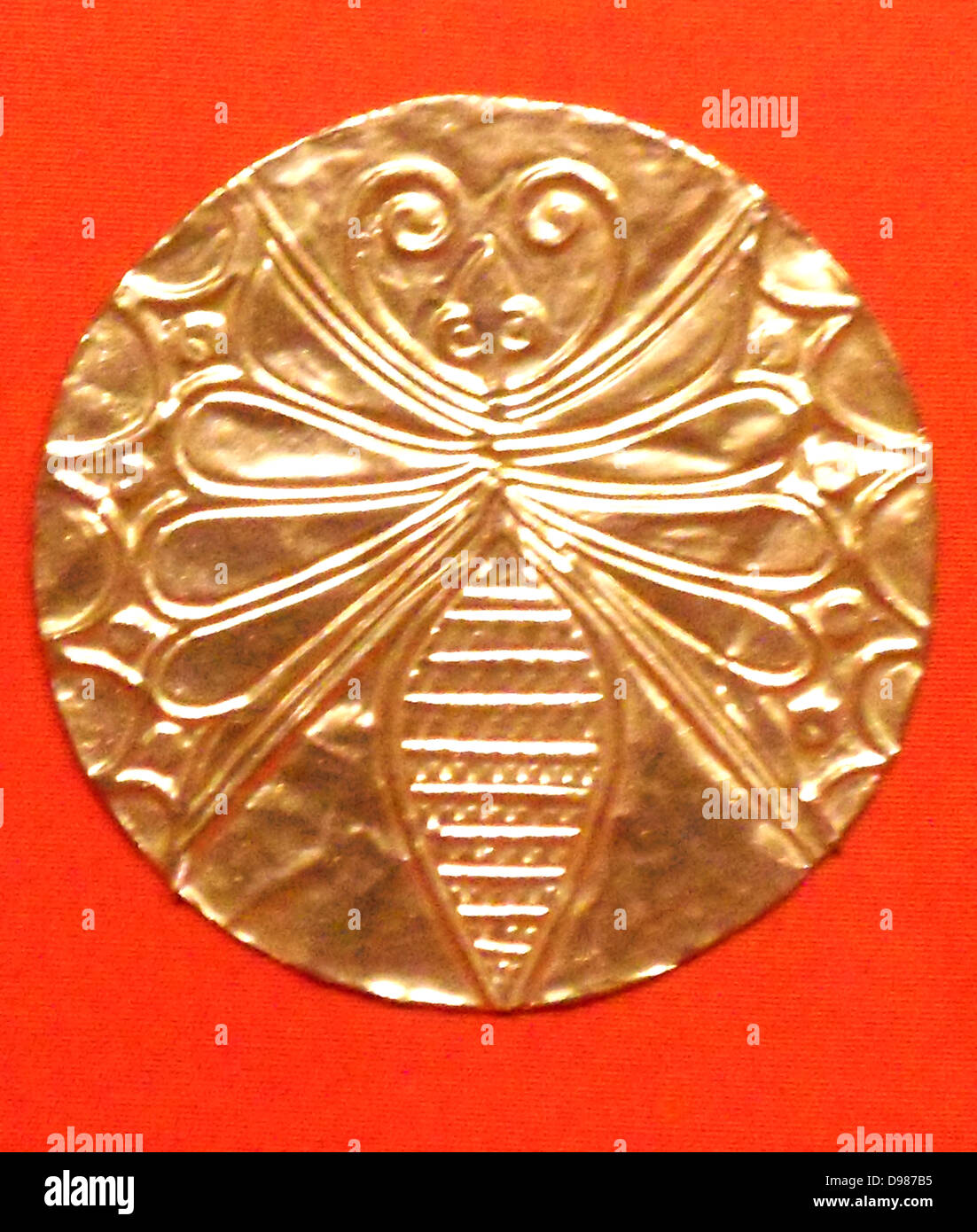 Reproduction of a gold disk with an embossed pattern. Mycenaean Late ...