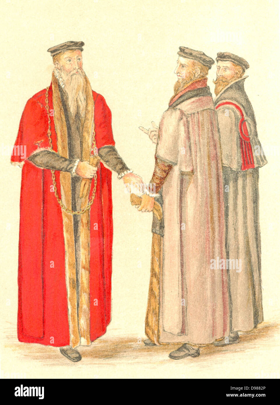 Lord Mayor and Aldermen in the time of Elizabeth I. 16th century Stock ...
