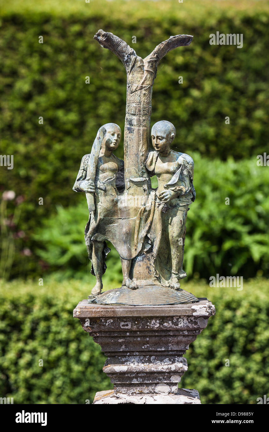 Cawdor Castle fountain near Nairn in Inverness-shire , Scotland Stock ...