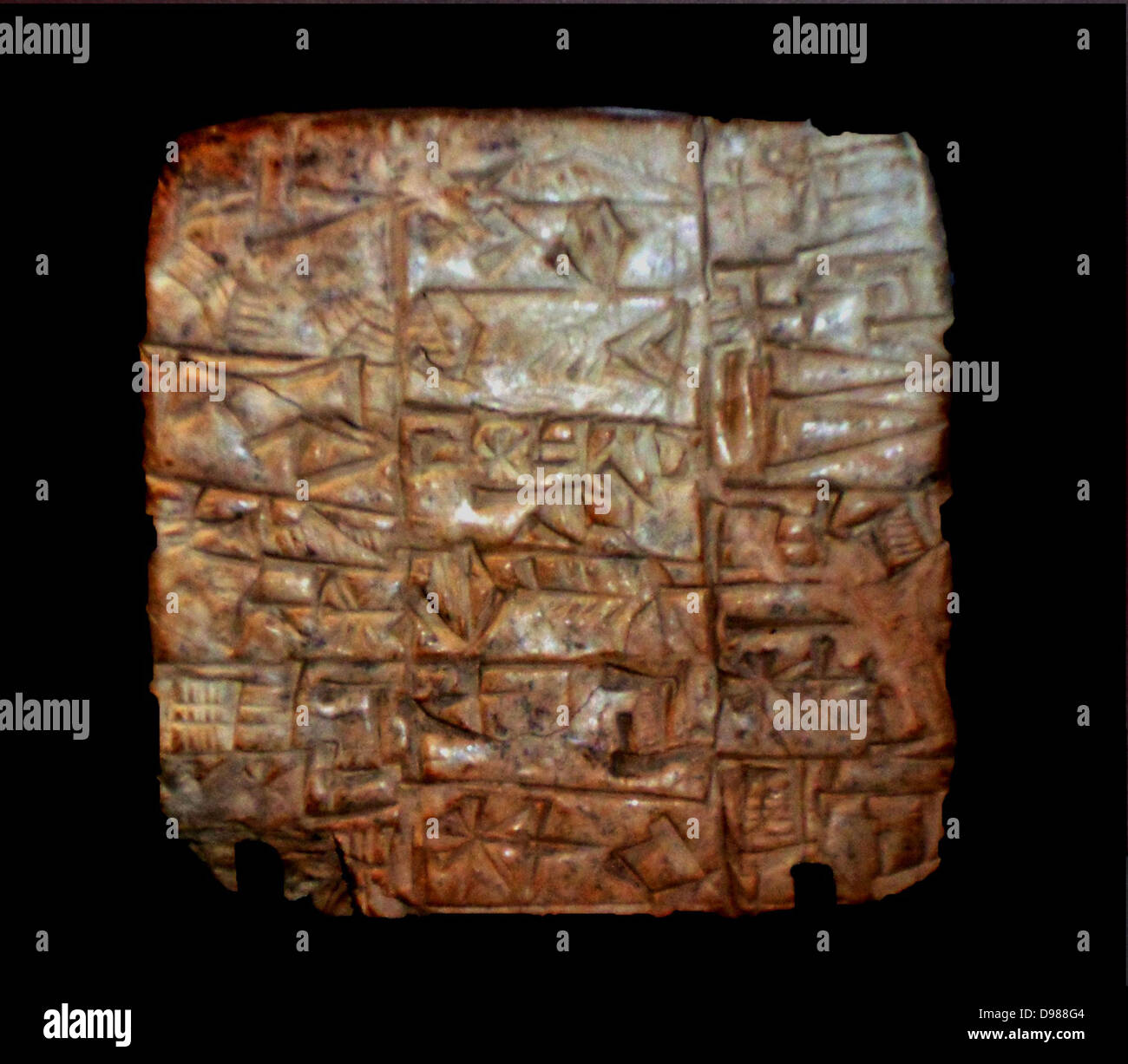 Babylonian cuneiform tablets 75-330 BC depicting part of the Babylonian ...