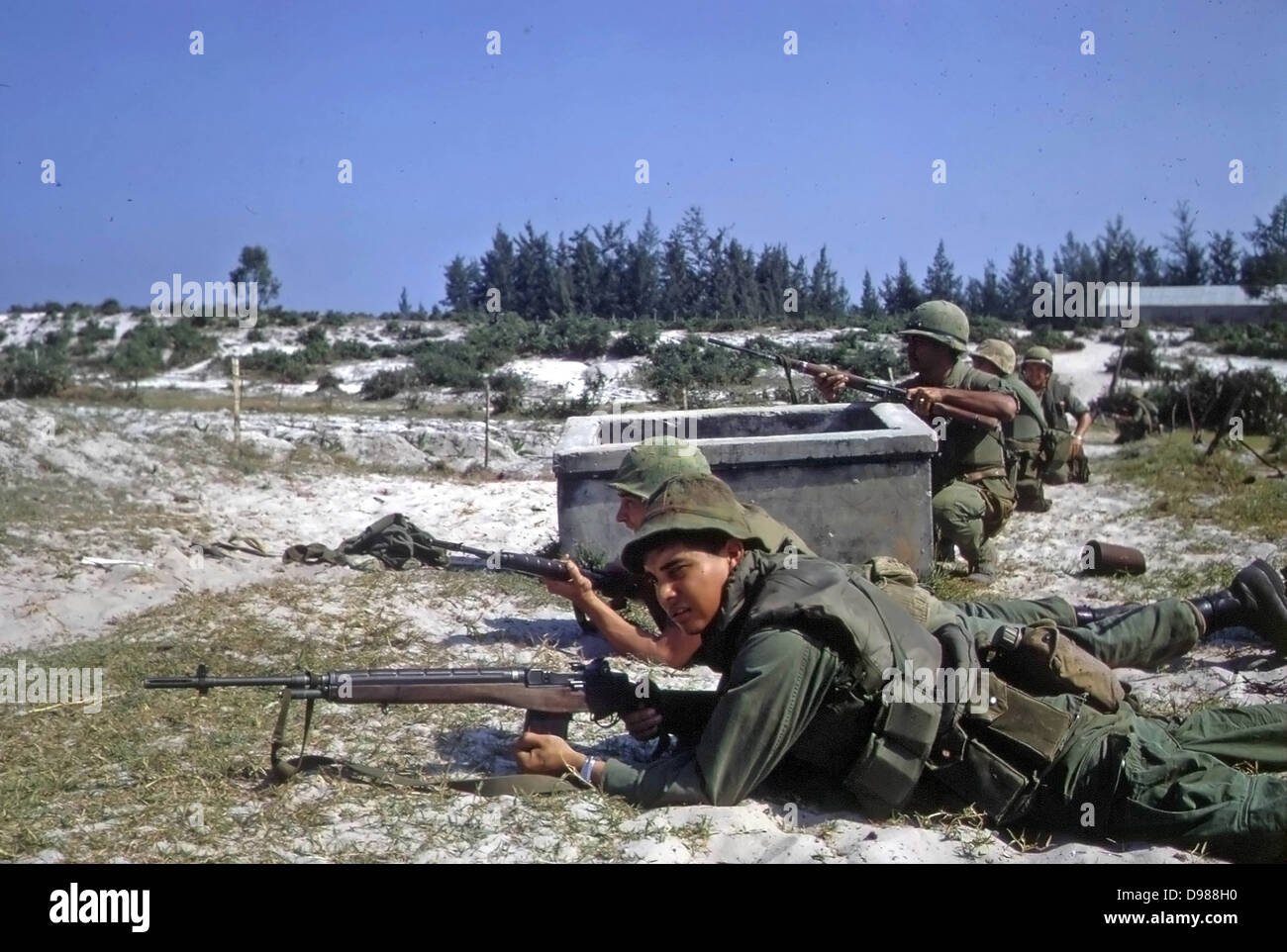 Battle of Hamo Village during the Tet Offensive, Vetnam war. US Marines ...