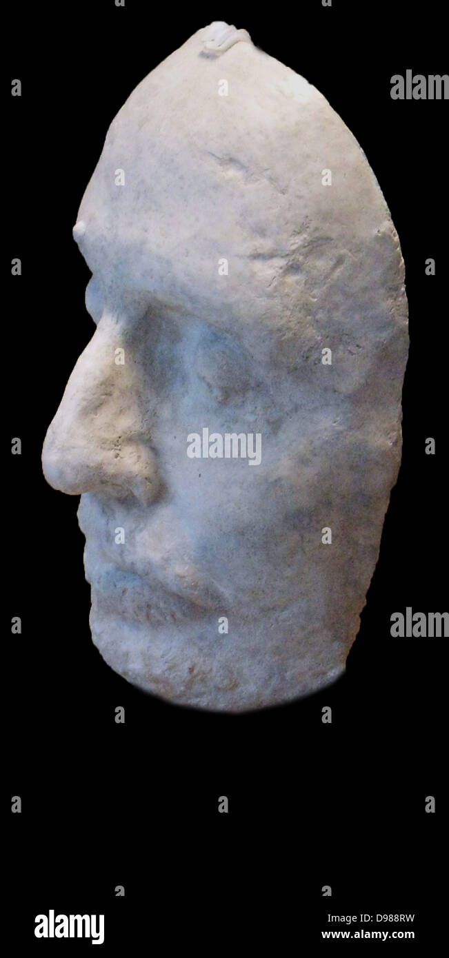 Cast of the death mask of Oliver Cromwell (1599–1658), Lord Protector ...