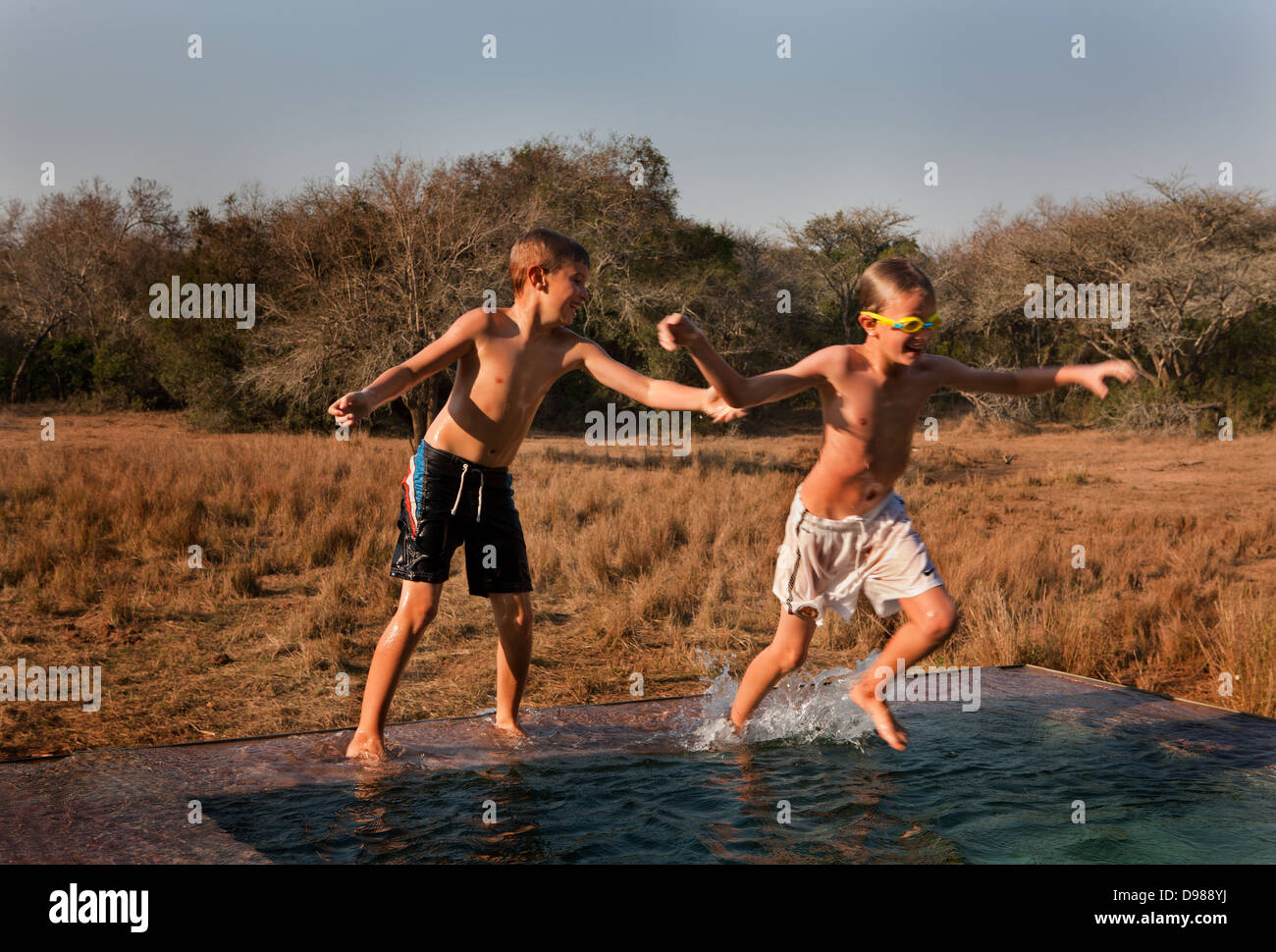 Robin Tetlow Shooter & Tyler Talmage swimming at the Phinda Game ...