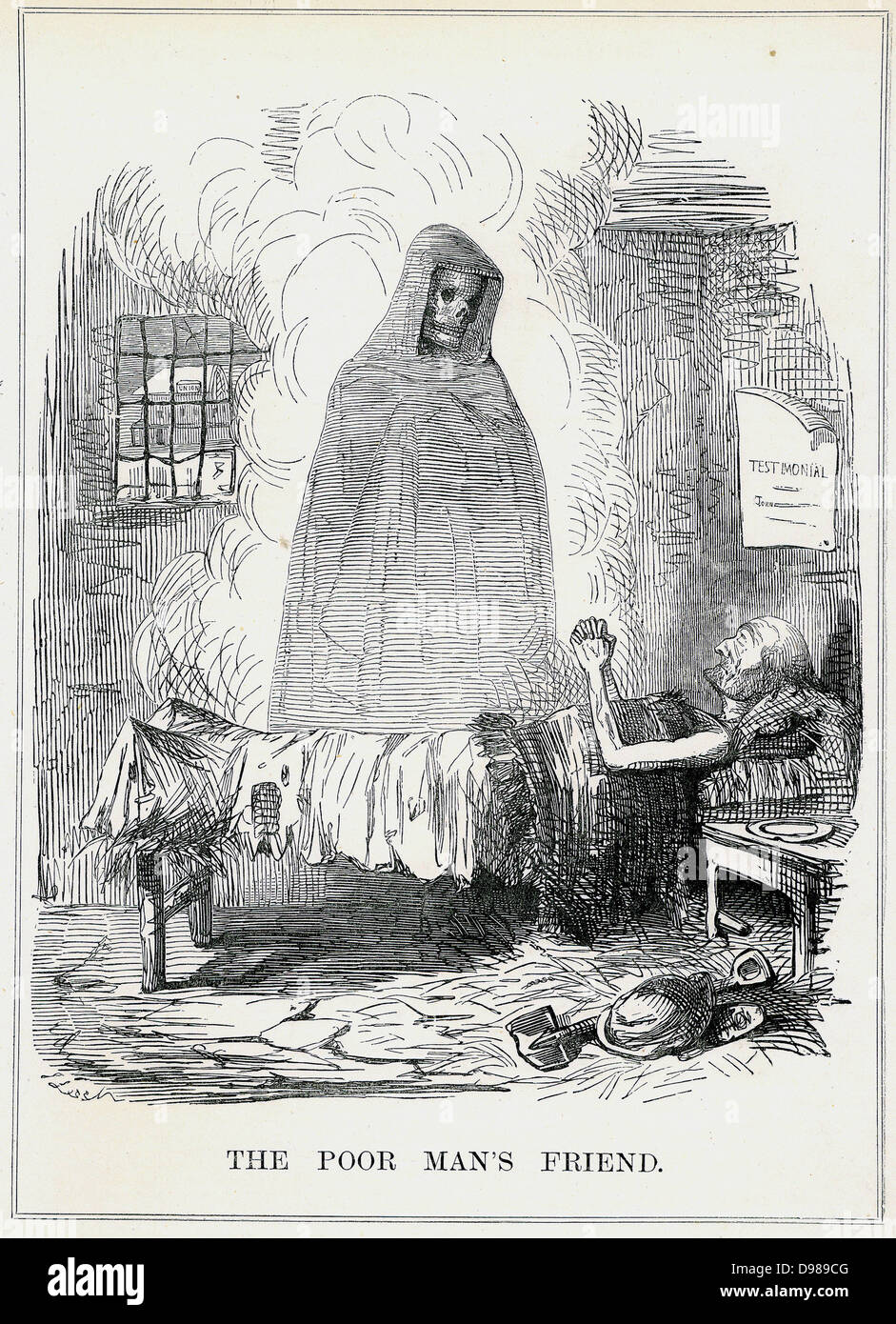 The Poor Man's Friend': Cartoon by John Leech from 'Punch', London ...