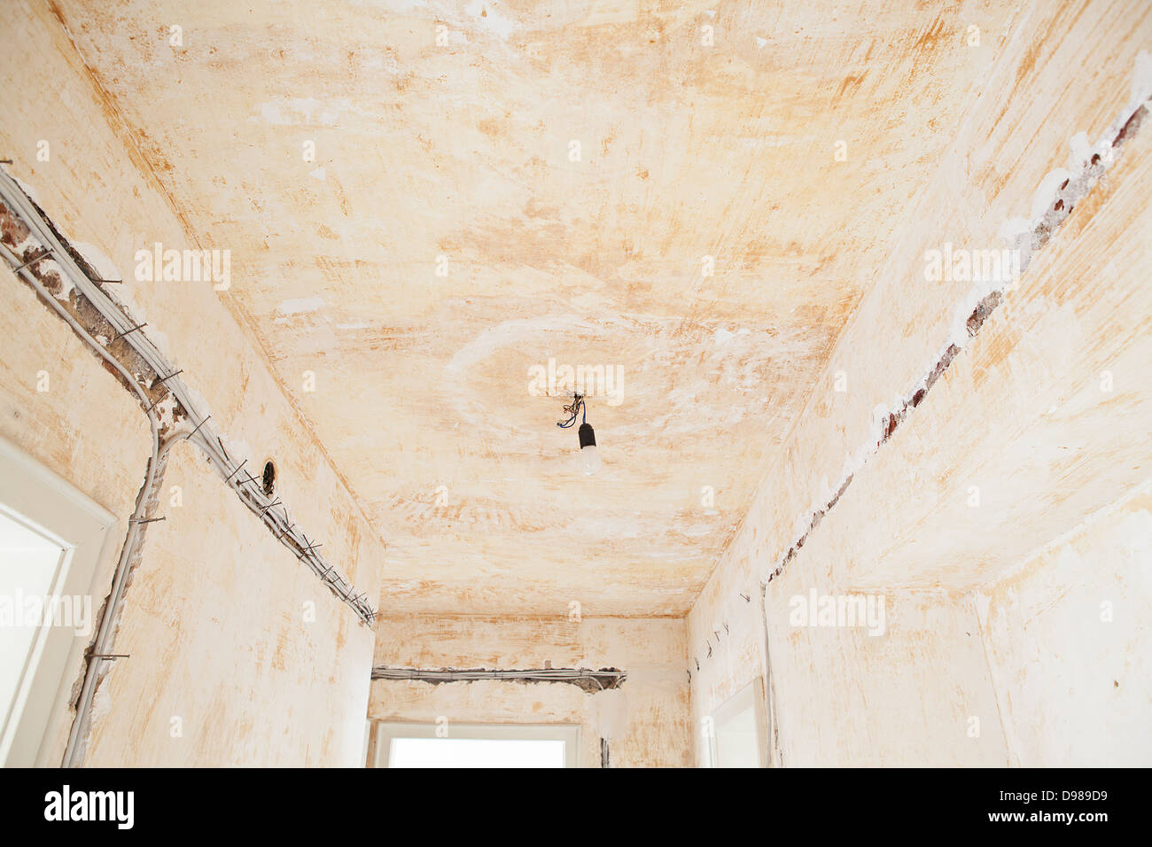 Renovation of house with wire connection Stock Photo - Alamy