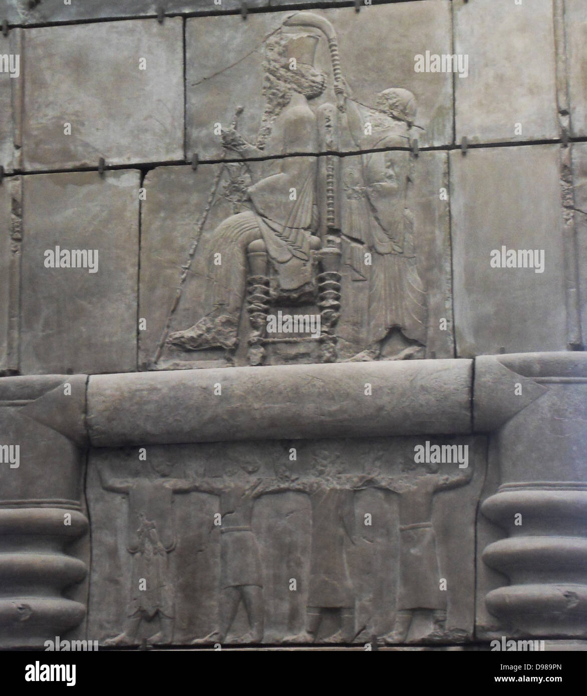 Plaster cast from Persepolis. The image opposite is made from part of ...