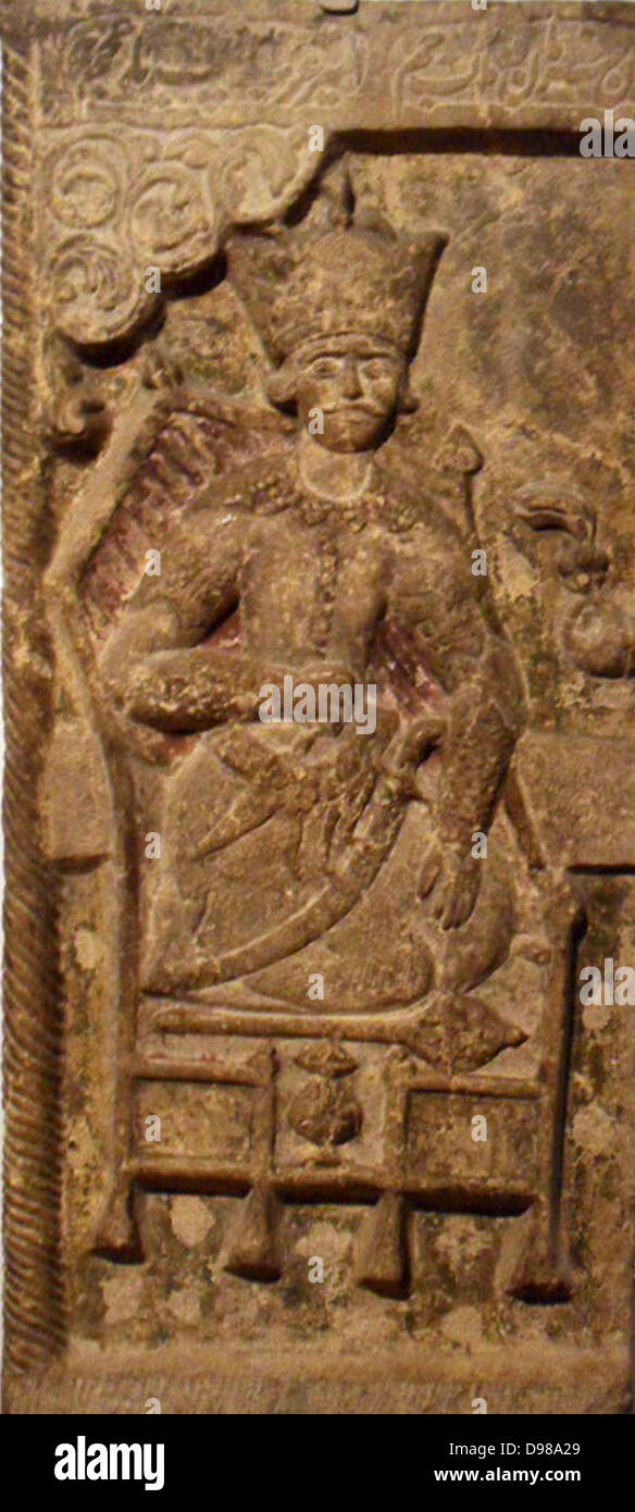 Limestone panel from a frieze showing the legendary Iranian hero ...