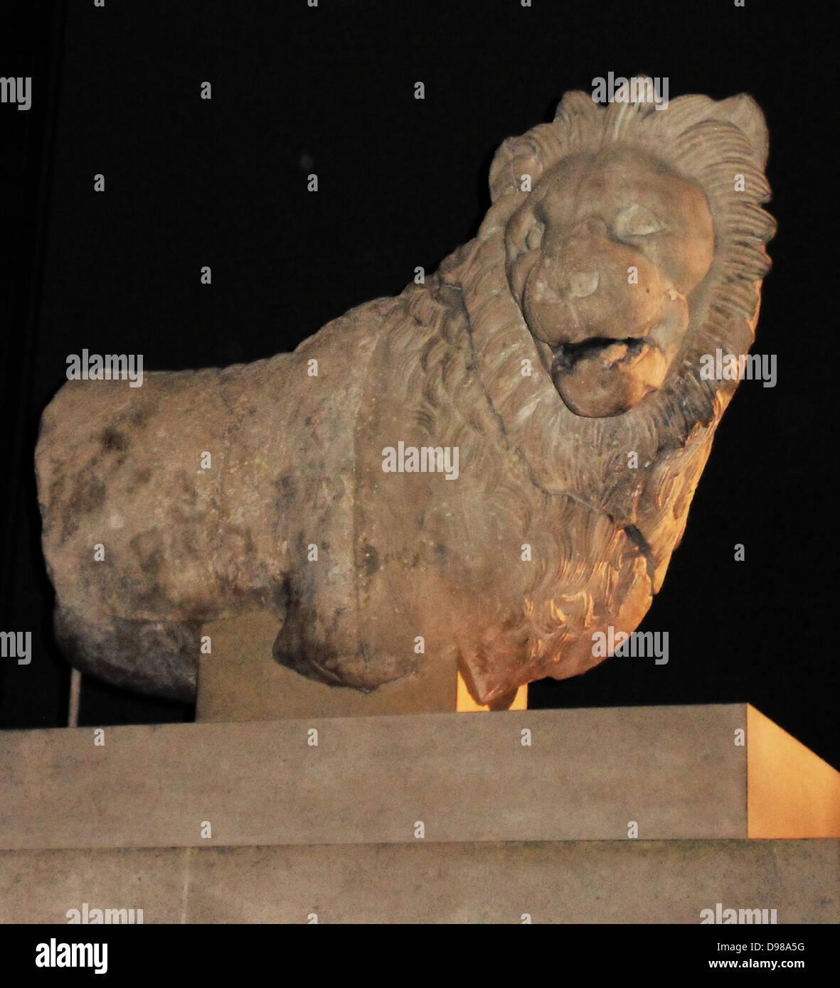 Colossal marble lion from a tomb monument. Greek, about 350-200 BC ...