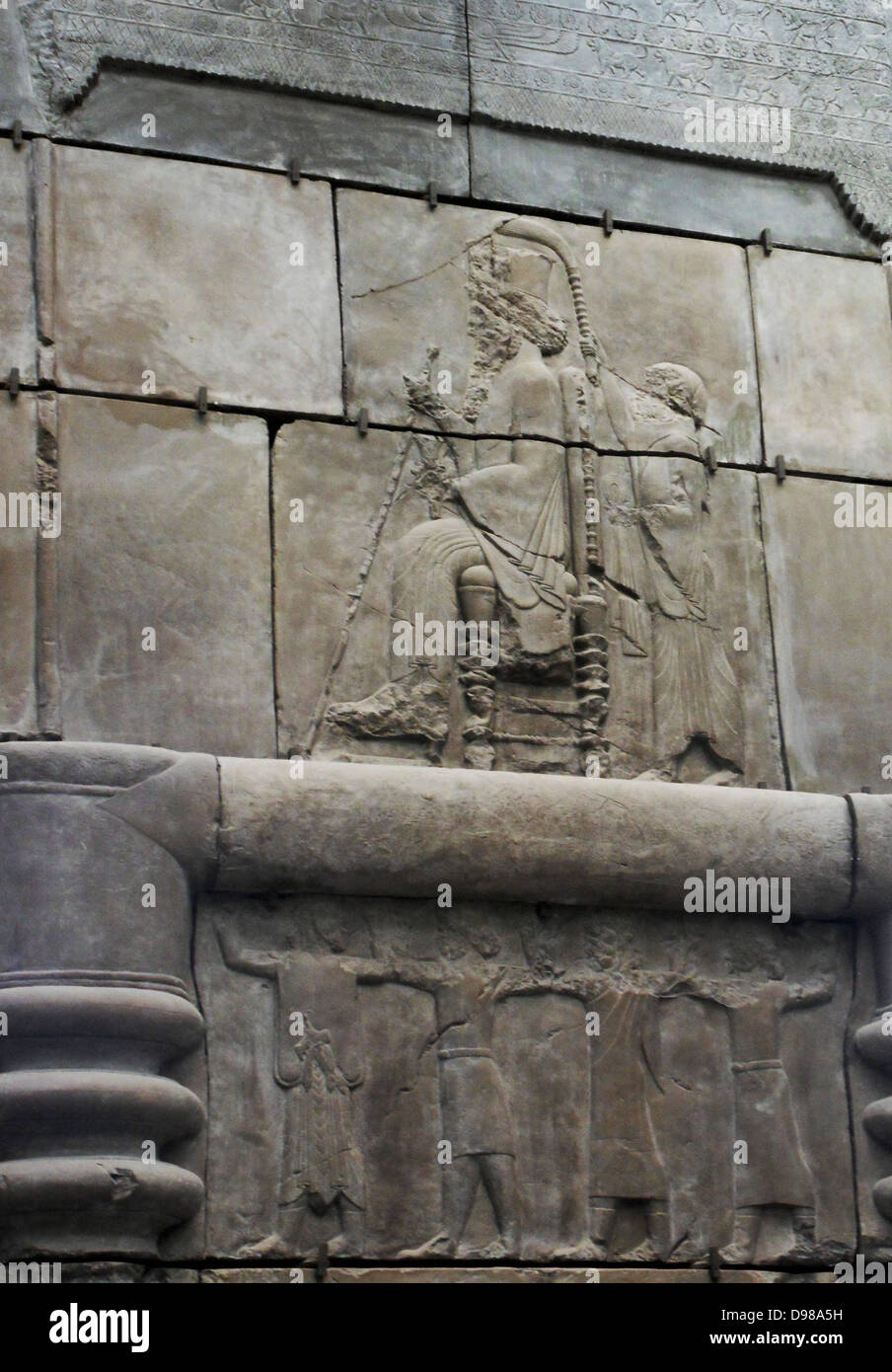 Plaster cast from Persepolis. The image opposite is made from part of ...