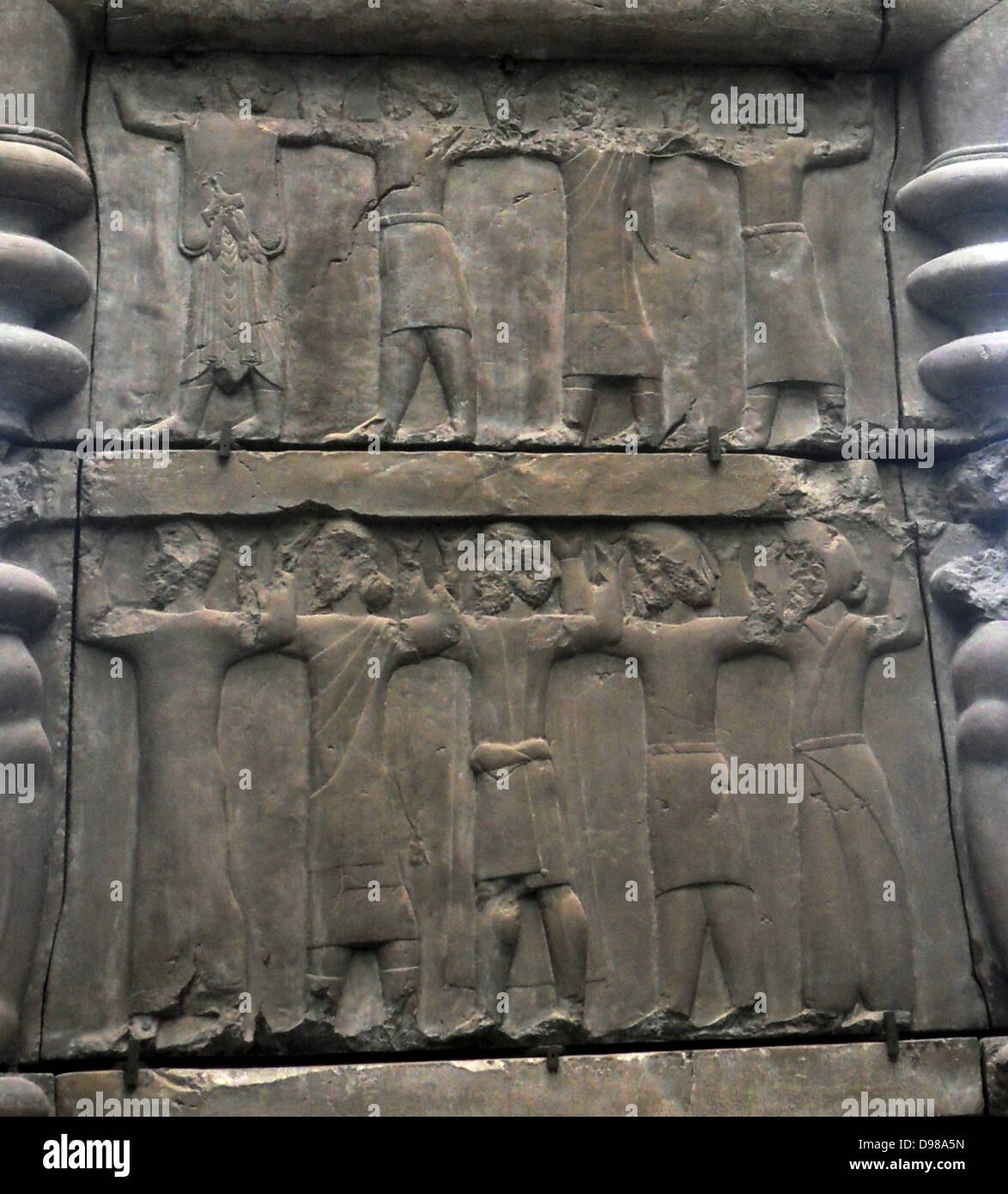 Plaster cast from Persepolis. The image opposite is made from part of ...