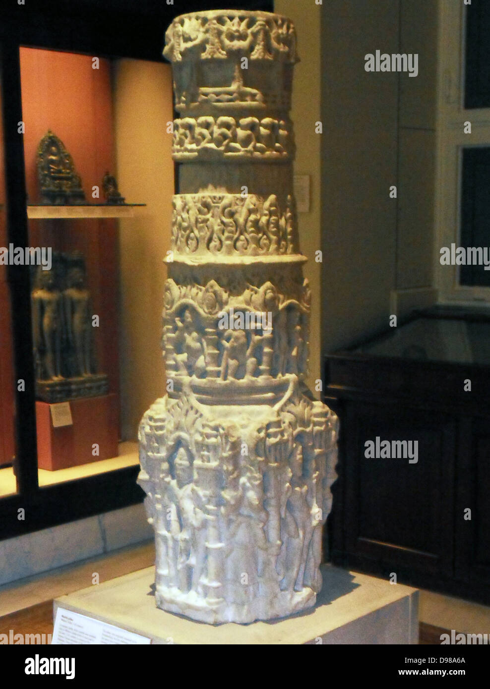 Marble pillar, Western India, 11th century. In ancient India, white ...
