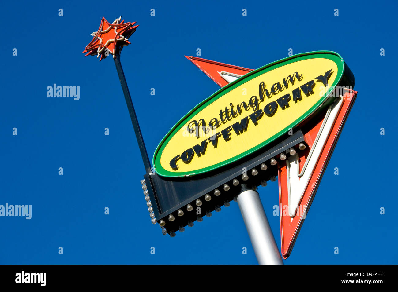 Nottingham Contemporary art gallery neon retro style sign ...