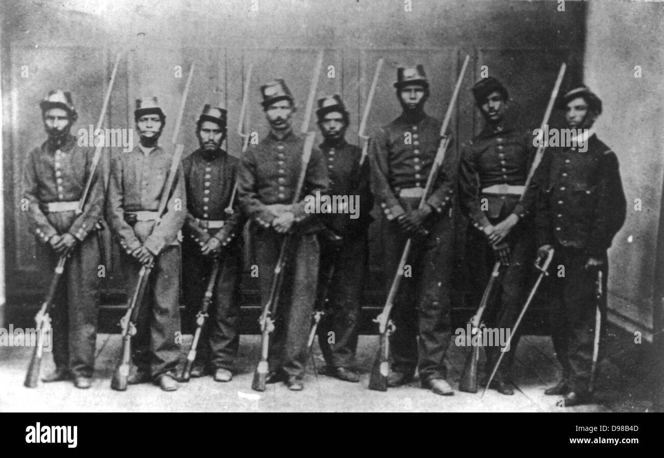 Members of the firing squad who executed Emperor Maximilian I of Mexico ...