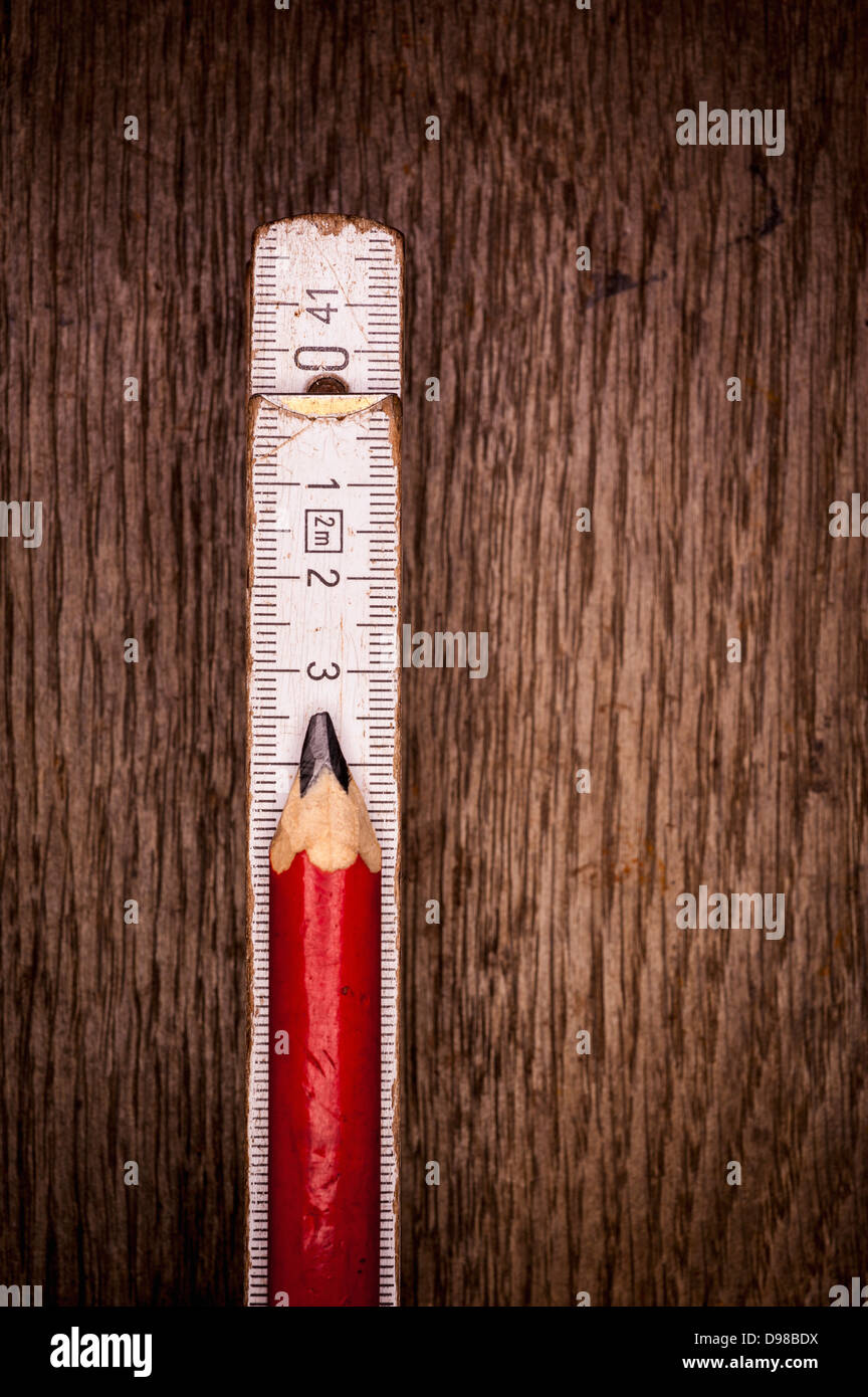 Wooden folding ruler hi-res stock photography and images - Alamy