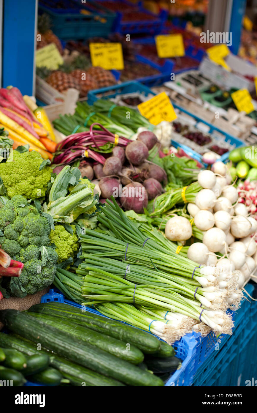 Germany, Duesseldorf, Variety of vegetables in market, close up Stock ...