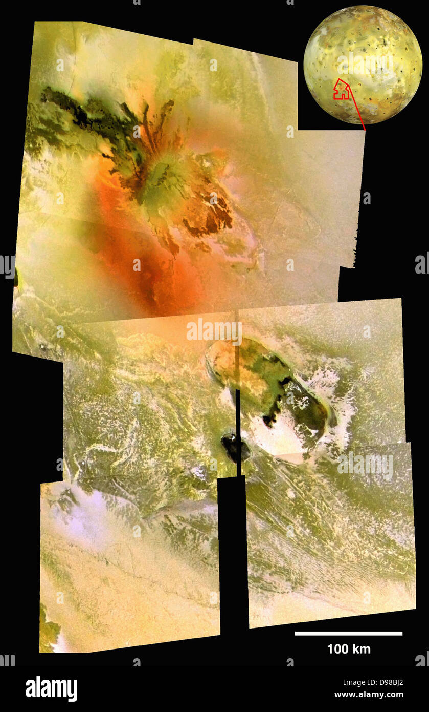 Io Volcano Culann Patera . What causes the unusual colours surrounding ...