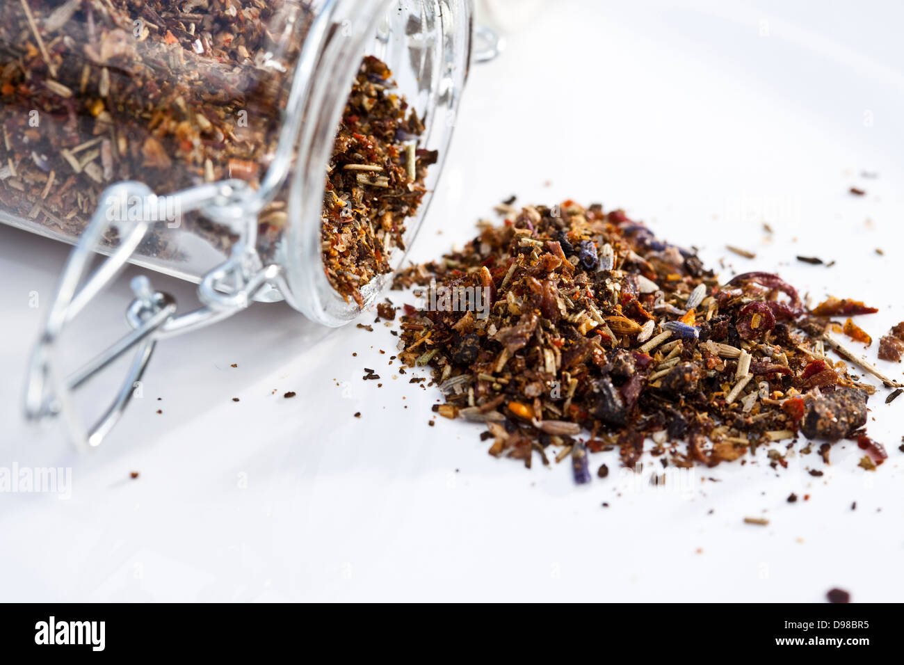 Germany, Duesseldorf, Mixed spices in glass jar, close up Stock Photo ...